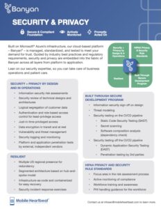 Banyan Security and Privacy - Mobile Heartbeat